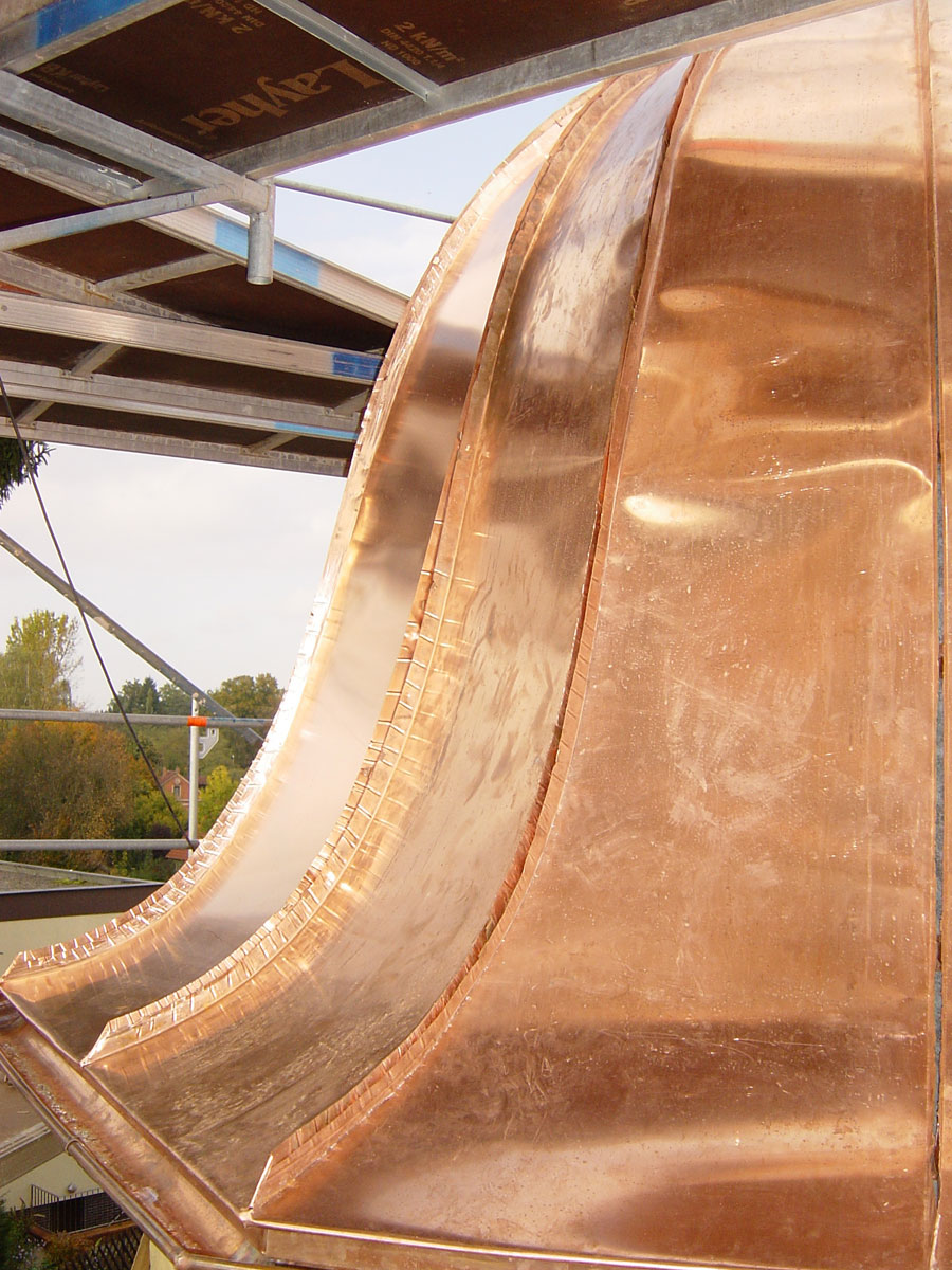 Dacheindeckung aus Kupferblech – Flaschnerei Kreß