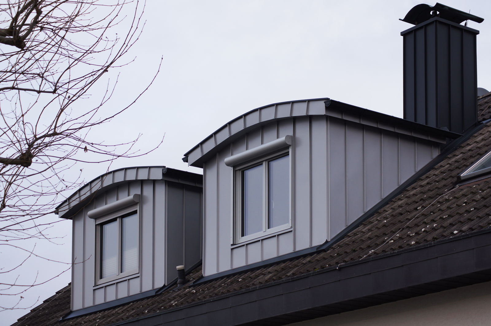 Rundgauben mit Aluminiumblech bekleidet – Flaschnerei Kreß