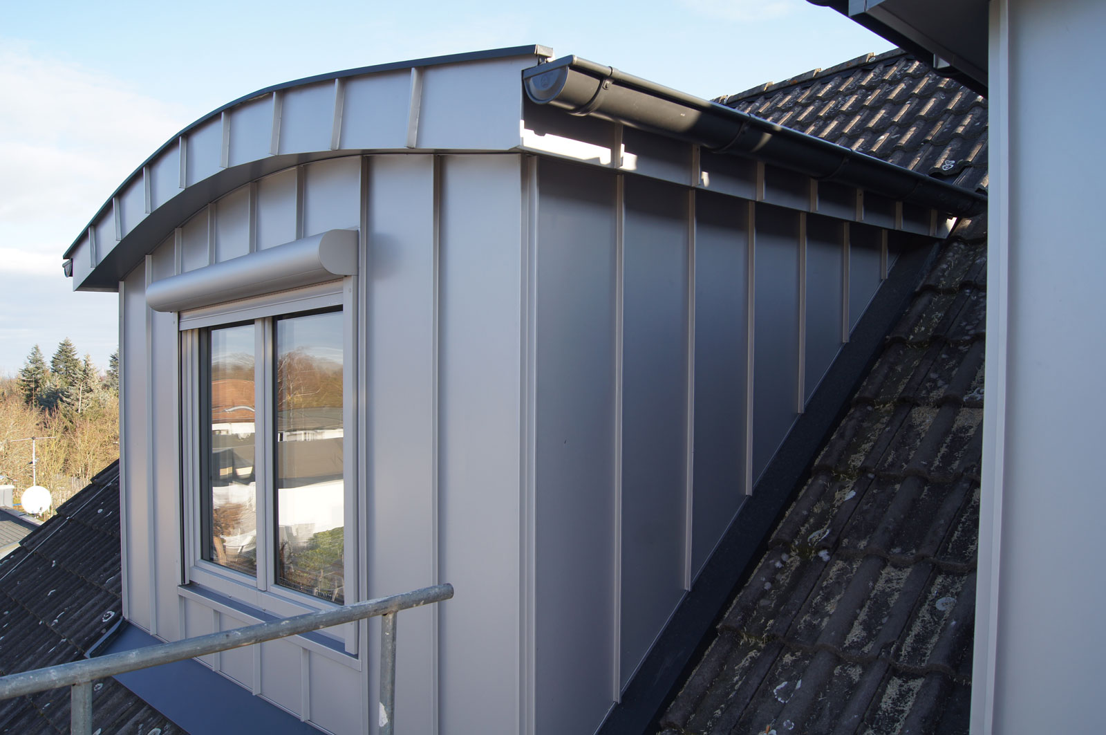 Rundgauben mit Aluminiumblech bekleidet – Flaschnerei Kreß